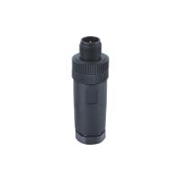 China Field Installation M12 Male Connector 5 Pin A Code Plastic Screw PG7 PG9 IP67 IP68 for sale