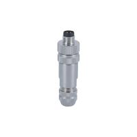 China Screw Termination M8 4 Pin Male Connector Field Installation Brass Screw Shielded for sale
