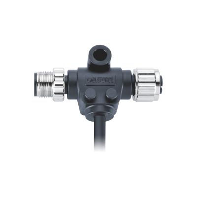 China NMEA2000 M12 5 Pin Connector A Code Power Tap Male To Female 0.5M 1M 2M for sale