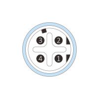 China 4 Pin Male To 4 Pin D Code Male m8 m12 connectors Molded PVC Cat5e 4x22AWG for sale