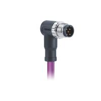China B Coded M12 5 Pin Male Connector Right Angled Molded 0.5m Pur Shielded Cable for sale