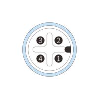 China High Speed Right Angled M12 4 Pin Ethernet Connector Male To Usb2.0 Molded 1m Pvc Awg 24*2c+Awg 28*1p Cable for sale