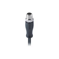 China Power Cable 16A 690V K Code M12 Connector 4 Pin +PE Male Straight Molded 0.5M PUR Shielded Cable for sale