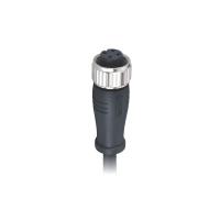 China Waterproof M16 4 Pin Connector Female Contacts Molded 0.5m Pur 4x16awg Cable Ip67 / Ip68 for sale