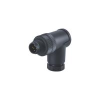 China Right Angled Field Installation M12 Connector 5 Pin A Code Screw Termination Pg9 for sale