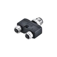 China NMEA 2000 M12 Y Splitter With M12 A Coded 4 Pin Male Split To 2 X M8 3Pin Female Brass Screw for sale
