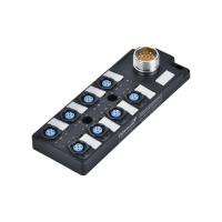 China 4a 8 Ports M12 Junction Box Distributor Double Signal Pathway Npn With M23 for sale