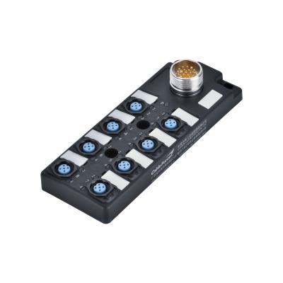 China 4a 8 Ports M12 Junction Box Distributor Double Signal Pathway Npn With M23 for sale