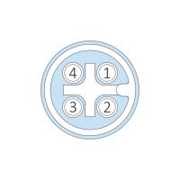 China Screw Termination M12 Circular Connector 5 Pin A Code Female 90 Degree Field Wireable Pg7 for sale