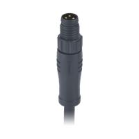 China Plastic Screws 3 Pin M8 Circular Connector Molded 0.5m Pvc 3x24awg Unshielded Black Cable for sale