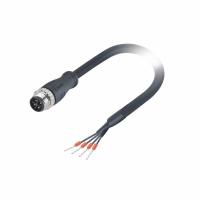 China servo motor M12 Cable Connector IP67 with PUR 2m 12A Power Cable for sale