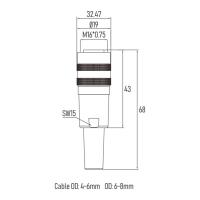 China IP65 EMI Shielded M16 Circular Connector Plastic Male Plug 12pin Gland Connector for sale