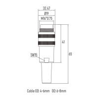 China IP65 EMI Shielded M16 Circular Connector Plastic Male Plug 12pin Gland Connector for sale