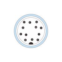 China IP65 EMI Shielded M16 Circular Connector Plastic Male Plug 12pin Gland Connector for sale
