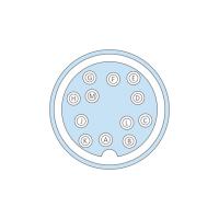 China IP65 EMI Shielded M16 Circular Connector Plastic Male Plug 12pin Gland Connector for sale