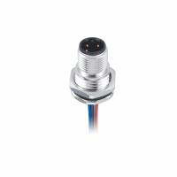China Waterproof M12 Sensor Connector A Code 3 Pin Panel Mount Front Fastened Connector for sale