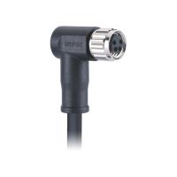 China A Code Female M8 Right Angle Connector 4Pin Molded With 1M PVC Cable for sale