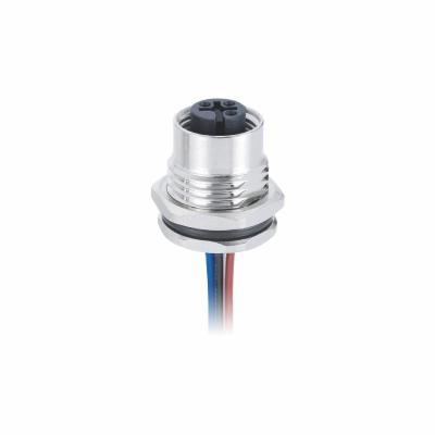 China Waterproof Sensor M12 8 Pin Female Connector A Code 8 Pin Panel Mount Connector for sale
