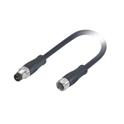 China IP67 M8 Circular Connector Male To Female Connector AWG 24 M8 4 Pin Cable for sale