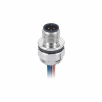 China 3 Pin M12 Circular Connector A Code Brass Contact Male Connector for sale