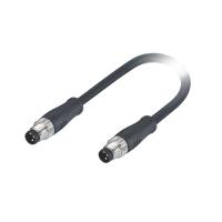 China PVC Unshielded M8 Circular Connector Male To Male 1M M8 3 Pin Cable for sale