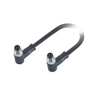 China A Code M8 4 Pin Cable Male To Male 1M PVC M8 Right Angle Cable for sale