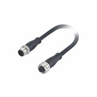 China 1m M12 A Coded 5 Pin Connector Male To Female PVC Unshielded Cable for sale