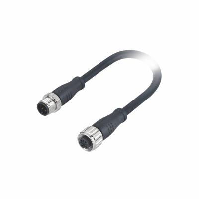 China 1m M12 A Coded 5 Pin Connector Male To Female PVC Unshielded Cable for sale