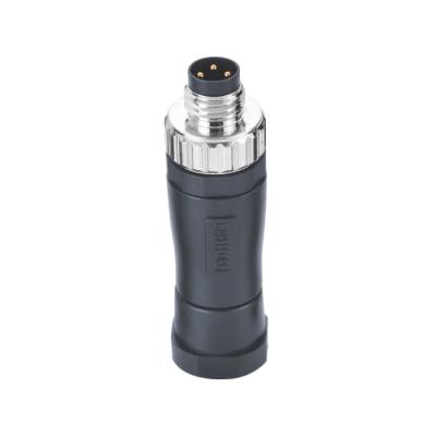 China Screw Fixing M8 Circular Connector 3Pin 4Pin M8 Field Wireable Connector for sale