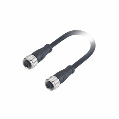 China Unshielded M12 Sensor Actuator Cable Female To Female 5 Pole A Code 2m Connecting for sale