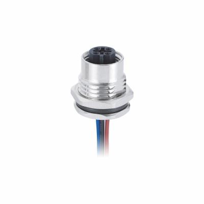 China Profibus Stainless M12 Circular Connector B Code PG9 Male Panel IP67 for sale