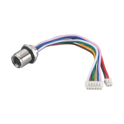 China Panel M8 Circular Connector 8 Pin Female IP68 With JST Board for sale