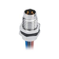 China Panel Mount Male M8 Power Connector 4Pin With 0.2M Single Wires for sale