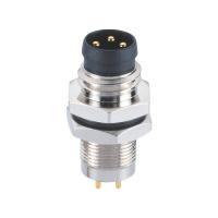 China PCB Contacts M8 Waterproof Connector A Code Male Panel Mount 3 4 5 6 8 Pin for sale