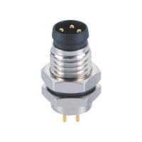 China PCB Contacts M8 Waterproof Connector A Code Male Panel Mount 3 4 5 6 8 Pin for sale