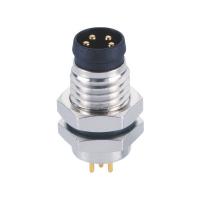 China PCB Contacts M8 Waterproof Connector A Code Male Panel Mount 3 4 5 6 8 Pin for sale