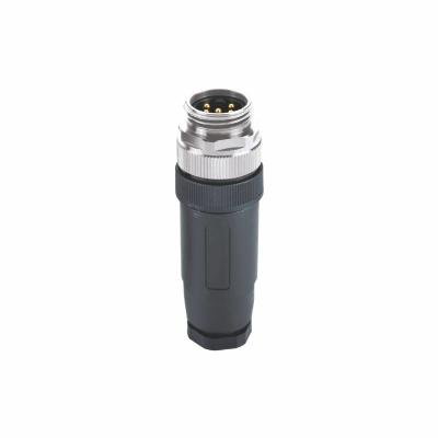 China Field Wire Cable Mini Change Connectors Industrial Automation Male 3 Pin A Code for sale
