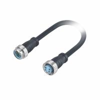 China Rail Transit Mini Change Connector Unshielded Male To Female Black 5 Pin A Code Cable for sale