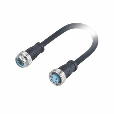 China Rail Transit Mini Change Connector Unshielded Male To Female Black 5 Pin A Code Cable for sale
