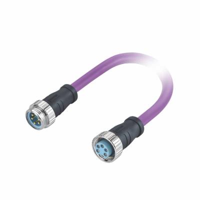 China DeviceNet CANopen Mini Change Connectors Boat Male To Female Black 5 Pin A Code for sale