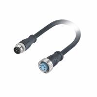 China Unshielded Mini Change Connectors Automation Female To M12 S Code Male Cable for sale