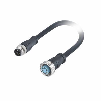 China Unshielded Mini Change Connectors Automation Female To M12 S Code Male Cable for sale