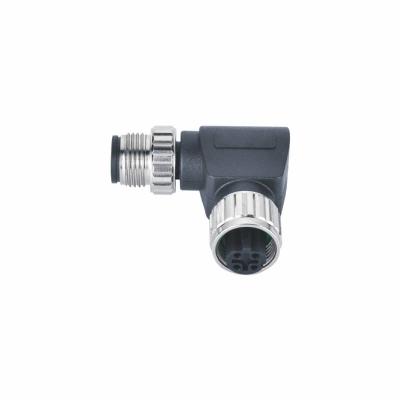 China M12 L Shape Connector 3 Pin A coded NMEA 2000 Male To Female Adapter for sale