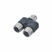 China NMEA 2000 Y Splitter M12 Male To Female X 2 Connector TPU Body for sale