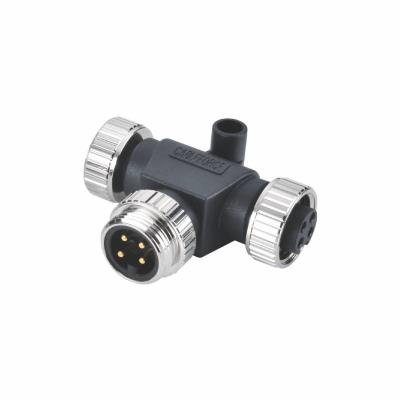 China 2xFemale Male NMEA 2000 Cables 3Pin A Code Marine Mini Change T Connector for sale