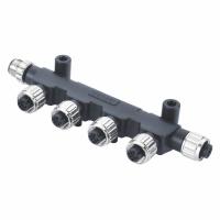 China M12 NMEA 2000 Cables 4 Way T Connector 5Pin Unshielded Boat Cordsets for sale
