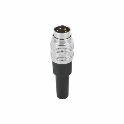China M16 Field Wireable Connector Male 4 Pin EMI Shielded Connector Soldering Type for sale