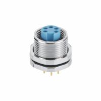 China Mini Change Panel Mount Receptacle A Code PCB Contacts Front Fastening for sale