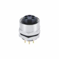 China Mini Change Panel Mount Receptacle A Code PCB Contacts Front Fastening for sale