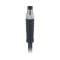 China Male M5 Circular Connector A Code 3Pin Molded With 1M PVC Unshielded Cable for sale
